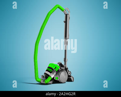 Modern green vacuum cleaner with cyclone filter with black inserts 3d ...
