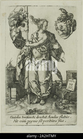 Heinrich Aldegrever. Diligence, from the Virtues. 1552. Germany ...