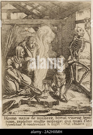 The child and death, Wenceslaus Hollar, After Abraham van Diepenbeeck ...