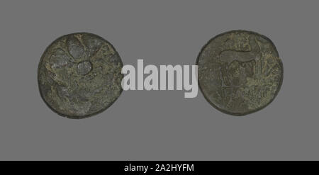 Ancient Greek. Coin Depicting a Wreath. 202 BC–133 BC. Ancient Greece ...