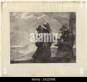Eight Bells, 1887, Etching on parchment, image: 19 x 24 1/4 in. (48.3 x ...