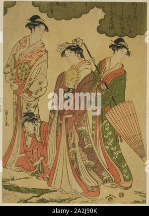 Chôbunsai Eishi. Viewing Cherry Blossoms from a Teahouse on Asuka Hill ...