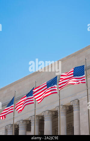 Law concept. On the US flag lies a stethoscope and a book with the ...