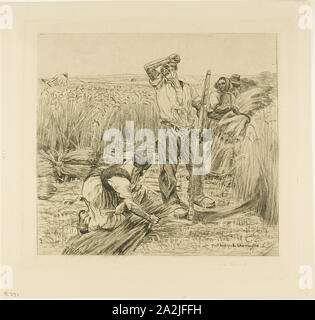 Léon Augustin Lhermitte. Harvest. 1872. France. Etching, aquatint, and ...