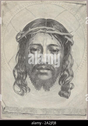 Sudarium of Saint Veronica 1649 by Claude Mellan Stock Photo - Alamy