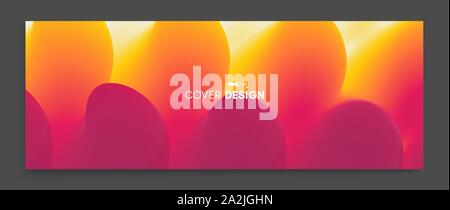 Vector volume background with color gradients. 3d abstract illustration ...