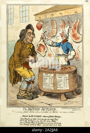 The British butcher supplying John Bull with a substitute for bread ...
