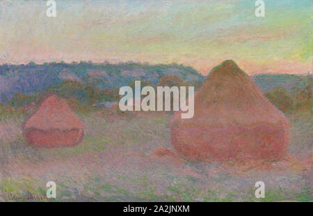 Stacks of Wheat (End of Day, Autumn). Claude Monet. 1890/91 Stock Photo ...