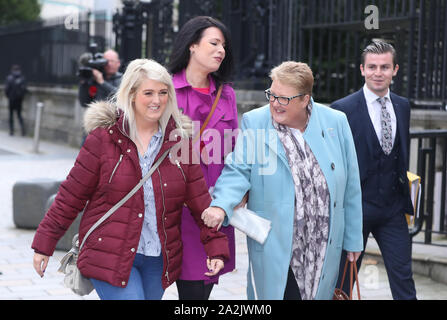 Sarah Ewart and her solicitor Darragh Mackin outside the High Court in ...