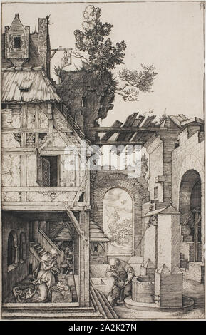 Albrecht Dürer. Nativity. 1504. Germany. Engraving in black on ivory ...