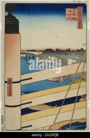 Nihon Bridge (Nihonbashi), from the series "Fifty-three Stations [of ...