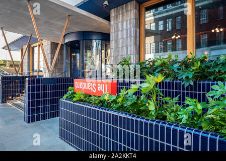 The Standard Hotel entrance, Kings Cross London, Euston Road. Opened ...