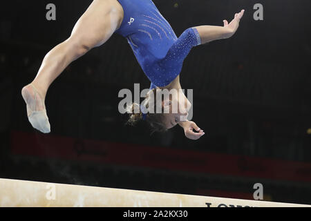 October 1, 2019: Gymnast Grace McCallum from the USA during the podium ...