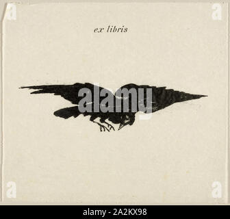 The Raven (Le corbeau): Flying Raven (ex libris) 1875 by Edouard Manet ...
