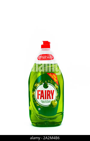Fairy washing up liquid bottle label Christmas winter packaging Stock ...