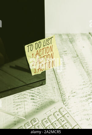 Word writing text To Do List 1.Action 2.Action 3.Action. Business ...