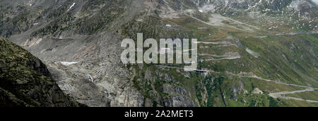 View of the Furka Pass in Switzerland Stock Photo - Alamy