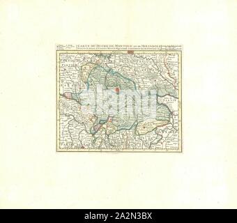 Map, Carte du duché de Bourgogne et des comtez en dependans, Guillaume Delisle (1675-1726 ...