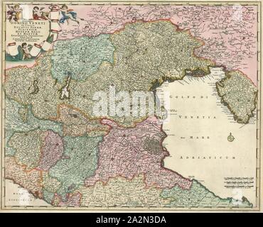 Map, Dominii Veneti in Italia in partes accurate divisi ac statuum ...