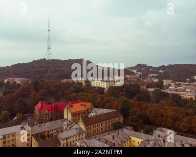 aerial view of autumn Lviv city Stock Photo - Alamy