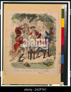 Quaker lady detaining the English general Stock Photo - Alamy