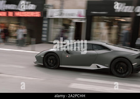 Fancy car Ferrari on Pristina streets Stock Photo - Alamy