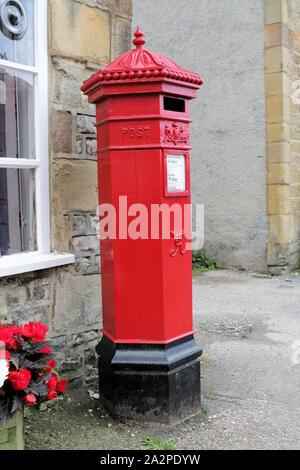 Replica Victorian post office postbox in the market square of Carlisle ...