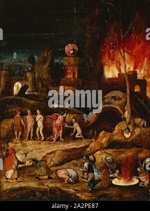 Herri met de Bles, a 16th-century Flemish artist, created 'Inferno,' a ...