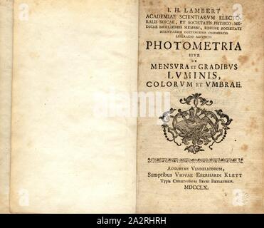 Lambert, Johann Heinrich Stock Photo - Alamy
