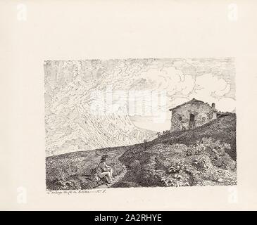 The refuge on the Col du Balme between Switzerland and France, with the ...