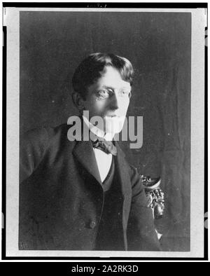 A head-and-shoulders portrait of Ralph Adams Cram, an American ...