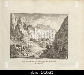 The Rosenlaui Glacier on the Scheidek in Cant. Bern, View of the Rosenlauigletscher with ...
