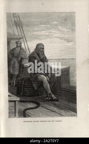 Christopher Columbus On His Ship Stock Photo - Alamy