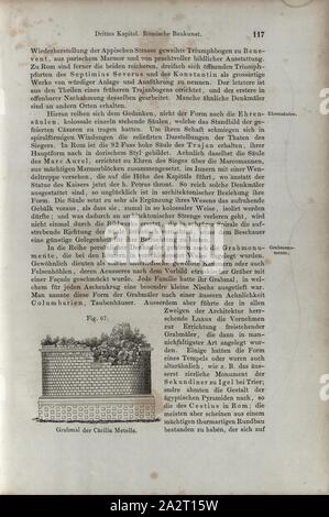 Tomb of Caecilia Metella in Rome; Ad Metellae Echo Creticus HIC Natam ...