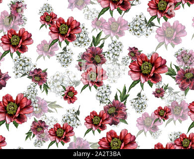 Seamless white on color interior wall tile style surface pattern design ...