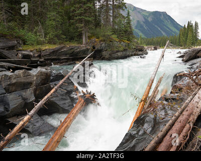 Panoramic image of the Numa Falls within the Kootenay National Park ...