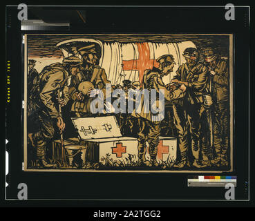 Red Cross. Soldiers receiving medical attention - 1915 Stock Photo - Alamy