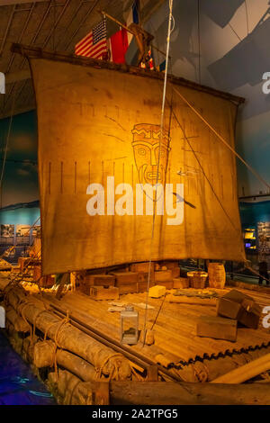 Kontiki raft at the Kon-Tiki Museum on Bygdøy Peninsula, Oslo, Norway ...