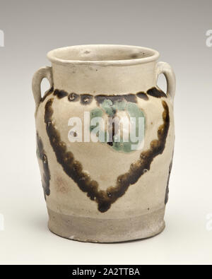 jar with lotus leaf design, Stoneware (changsha Ware), H: 4-1/2 in ...