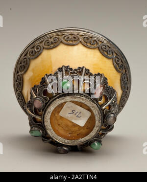 cup, 1700-1799, silver, ivory, stone, 2-1/4 in., Asian Art Stock Photo ...