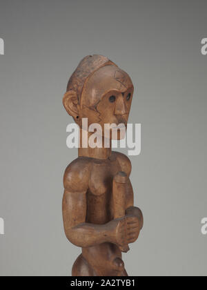 guardian figure, Fang people, late 19th century, wood, pigment, metal ...