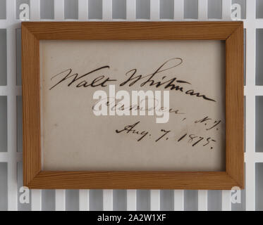 Signature of Walt Whitman, 1819 -1892. American poet Stock Photo - Alamy