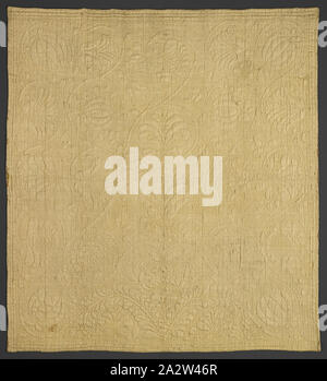 linsey-woolsey quilt, Unknown, 1700s, linen and wool, quilted, 100 x 90 ...