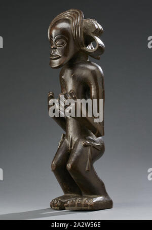 figure of chief, Chokwe people, late 19th - early 20th century, wood ...