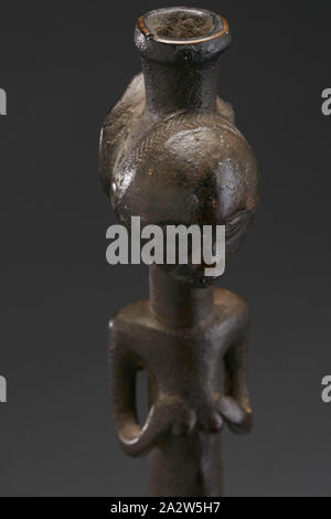 female figure from staff, Luba people, 1870-1900, wood, incrustation ...