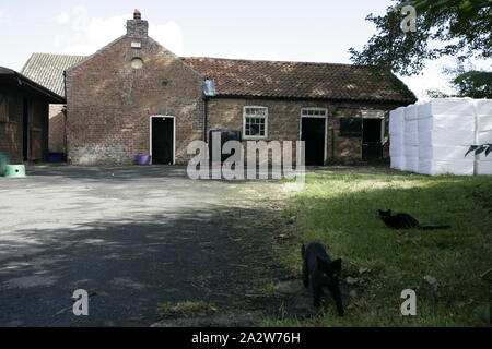 Stable Block of Old Georgian Manor House with red brick outbuildings ...