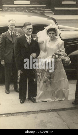 Photograph - Eileen Leech in Wedding Gown in Garden, Manchester ...