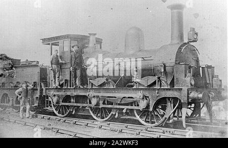 Negative - Crew Posed on O Class 0-6-0 Type Steam Locomotive No.23 ...