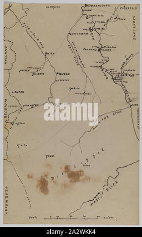 Map - Germany, Occupation Zones 1 to 4, World War I, circa 1919 ...