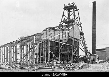 Negative - Berringa, Victoria, circa 1900, A group of miners at the ...